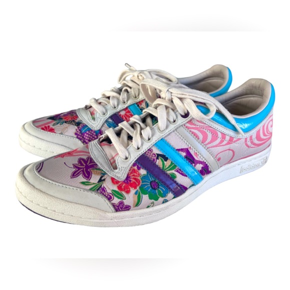 adidas | Shoes | Adidas Adidas Embroidered Floral Print Woven Wicker ...